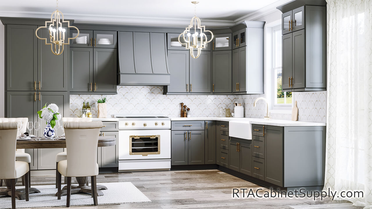 Grey Shaker Style Kitchen Cabinets